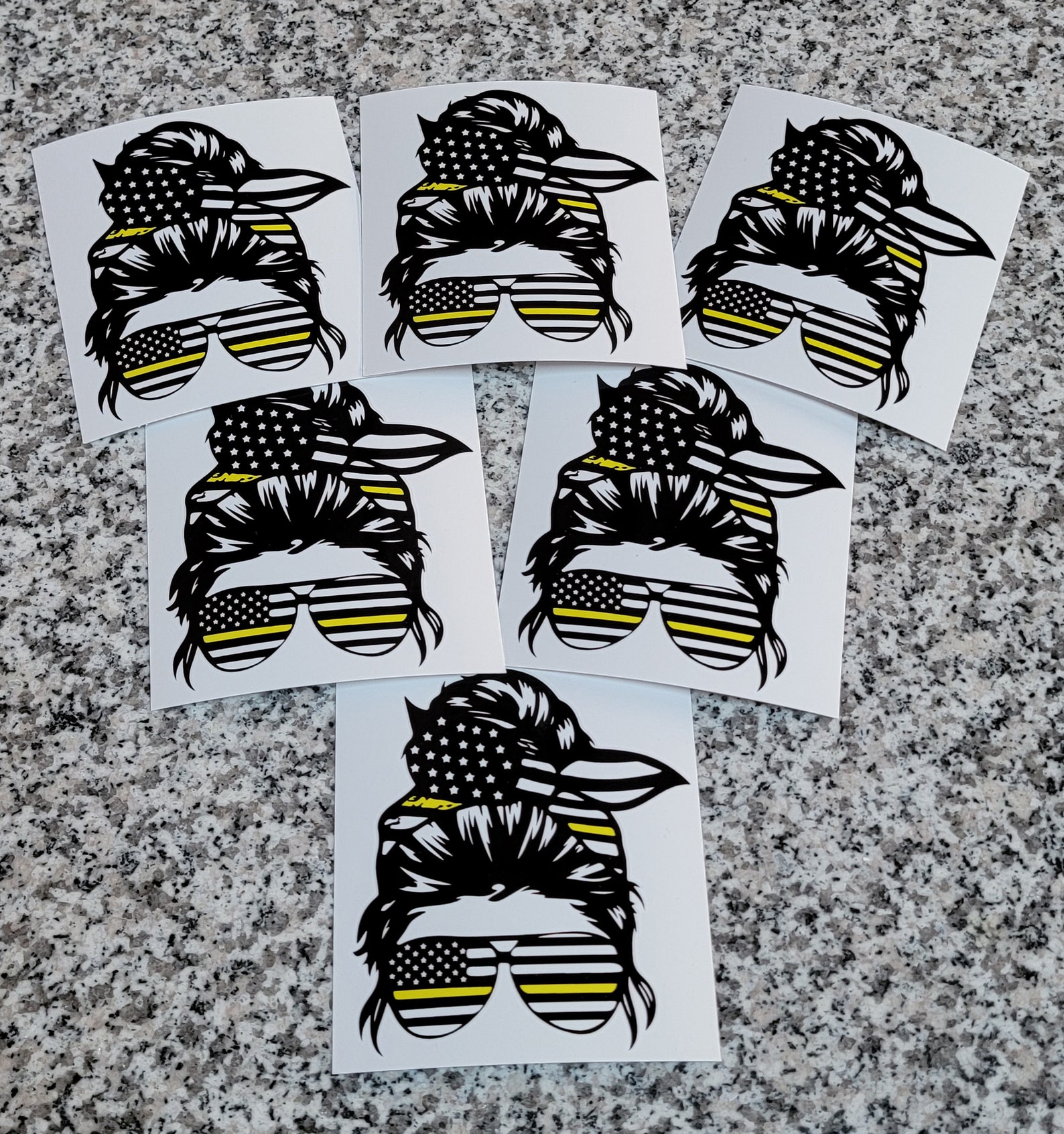 911 Dispatch Vinyl Decal Sticker Messy Bun Stickers - Etsy