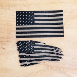 American Flag Patches - Distressed Flag Patches - Leatherette Patch ...