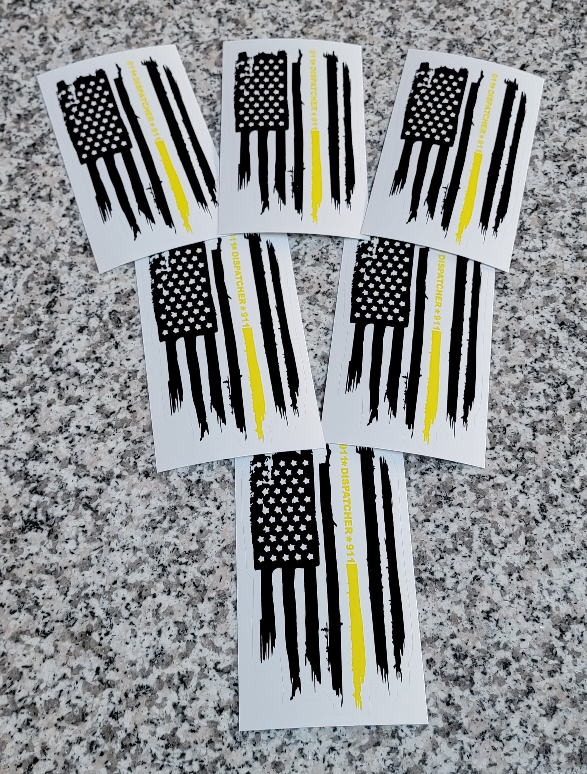 911 Dispatch Distressed Flag Vinyl Decal Sticker -dispatch Sticker ...