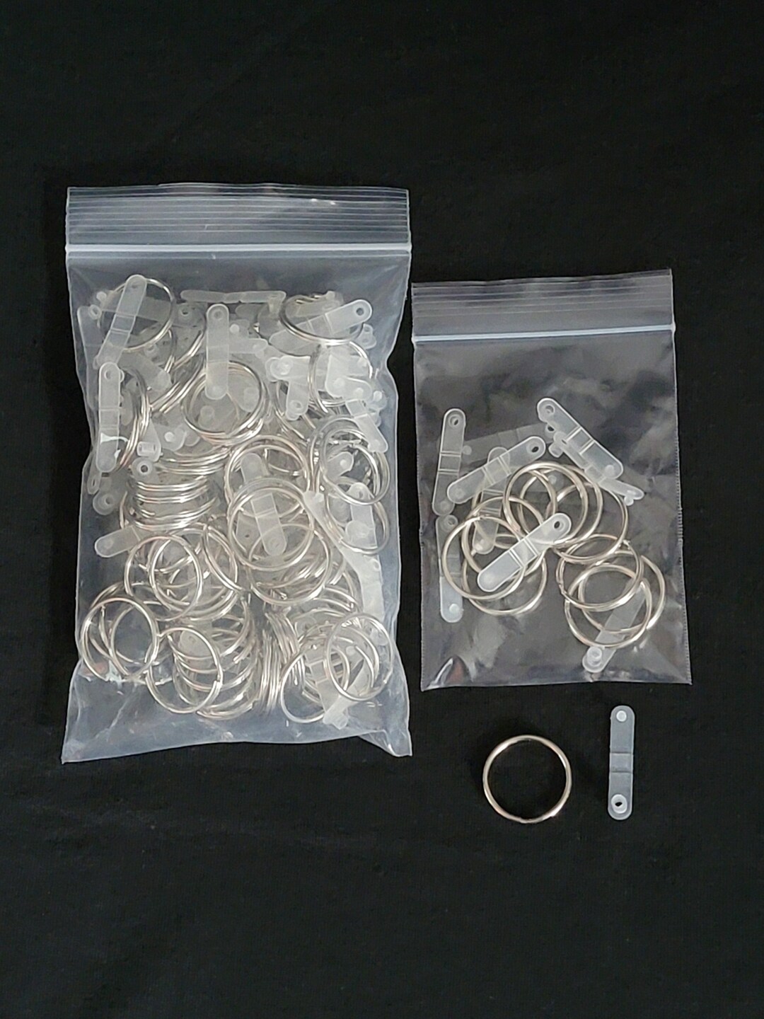 Wholesale Keychain Rings and Plastic Connector Tabs, Flat Key Rings ...