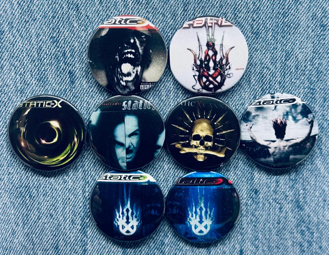 Static-x Album Covers- 1.5” Pin Back Button Set - Etsy