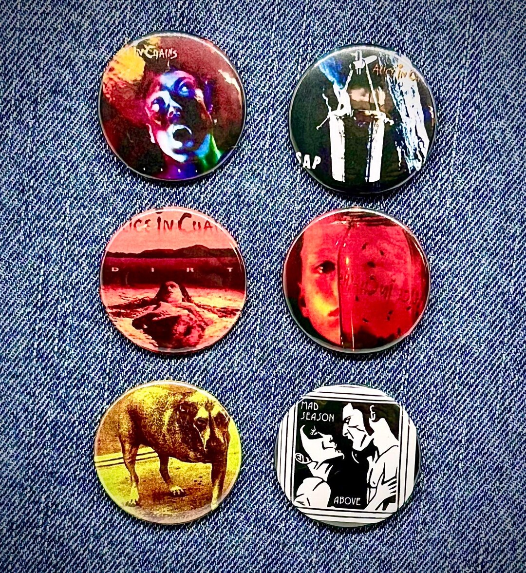 The Seattle Scene Grunge Mega Pack the First 5 1.5 Pin Back Button Sets. 23 Buttons in All. - Etsy