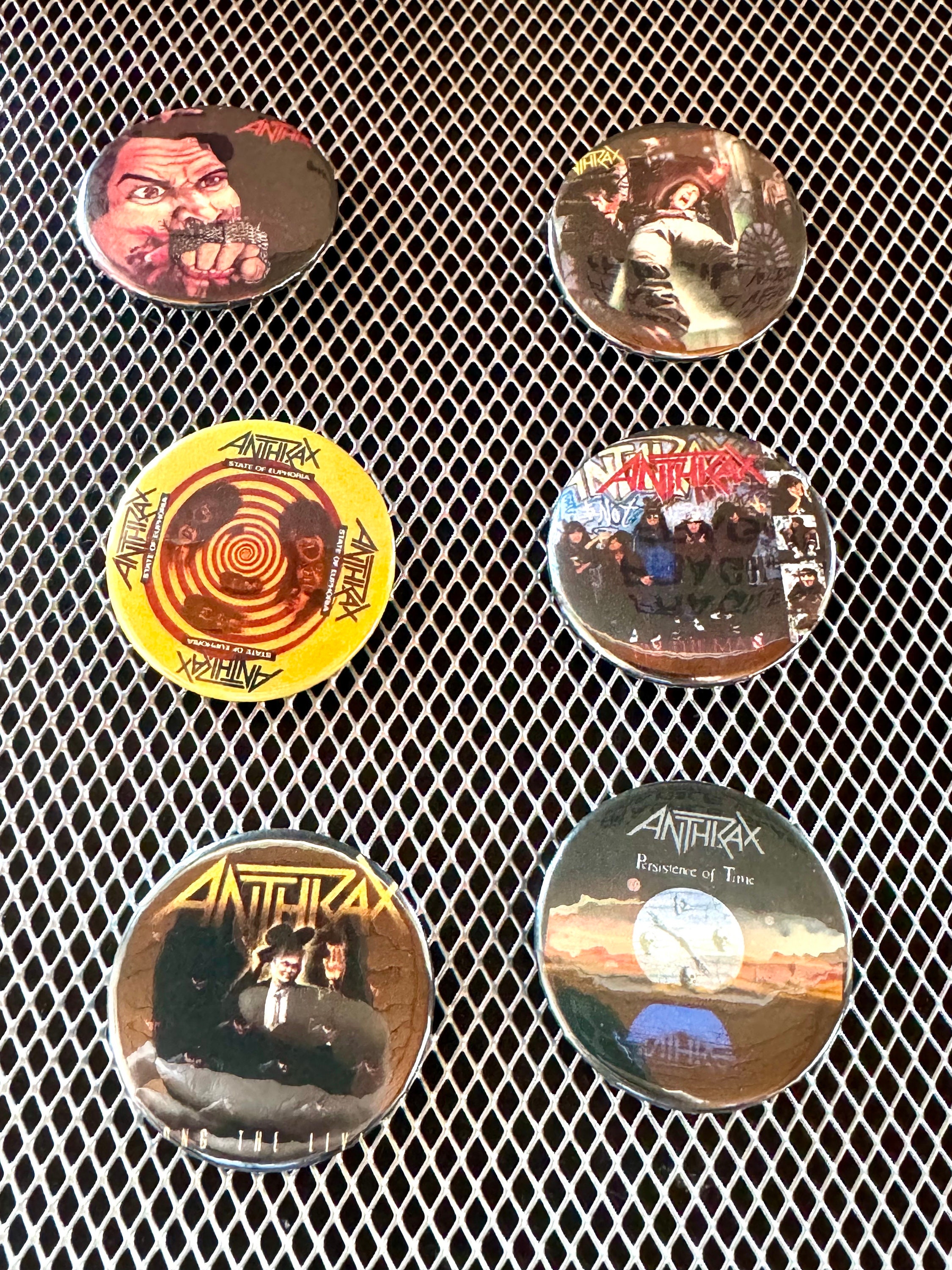 Anthrax the First 5 1.5 Pin Back Button Set W/ Bonus Button - Etsy