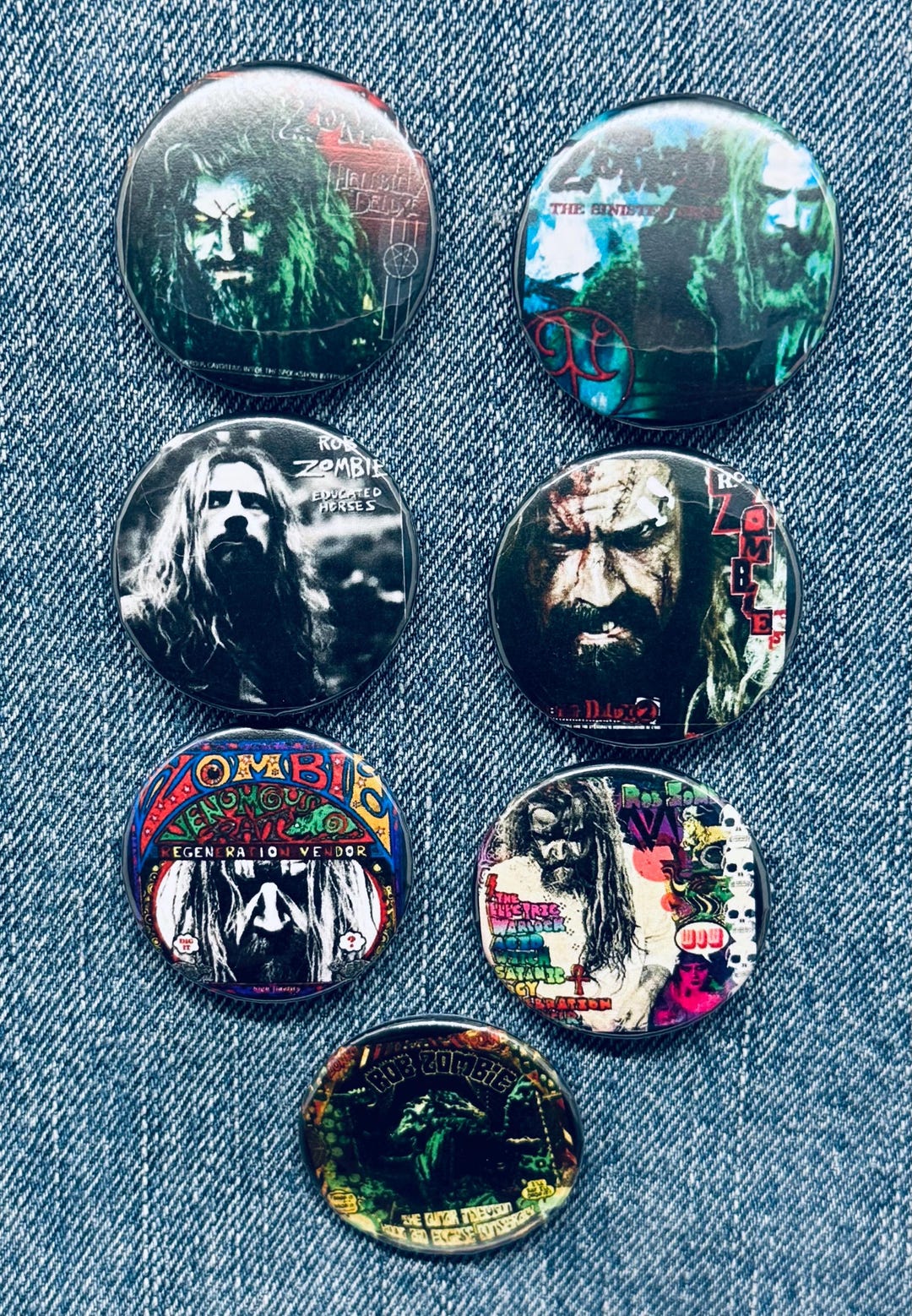 Rob Zombie Album Covers - 1.5” Pin Back Button Set - Etsy