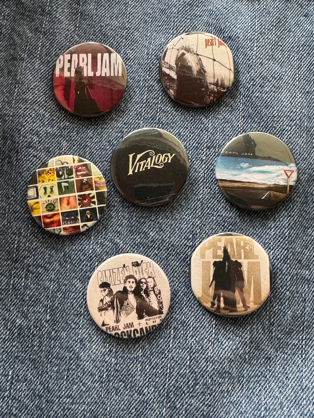 Pearl Jam the First 5 1.5 Pin Back Button Set W/ 2 Bonus Buttons - Etsy