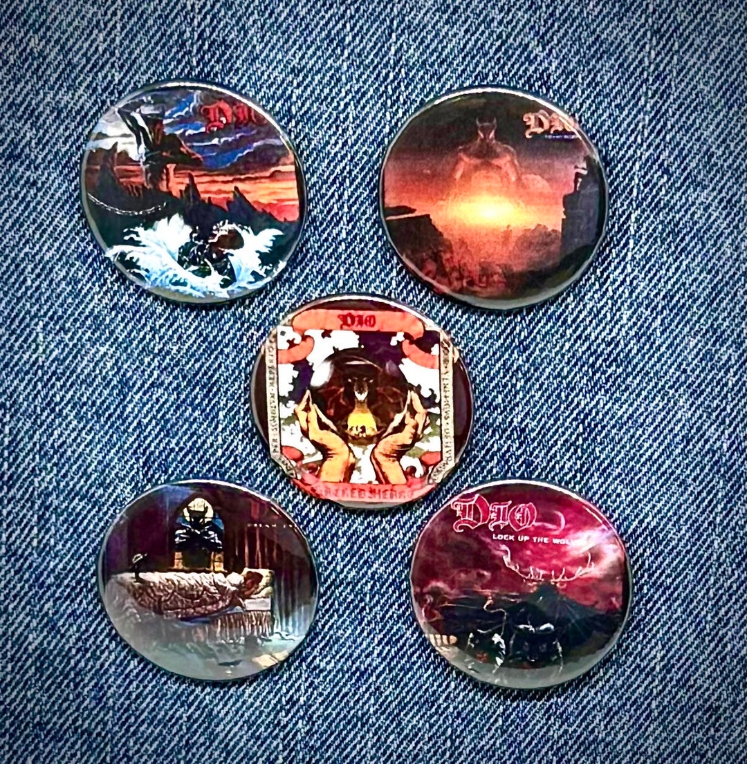 Dio the First 5 1.5 Pin Back Button Set. - Etsy