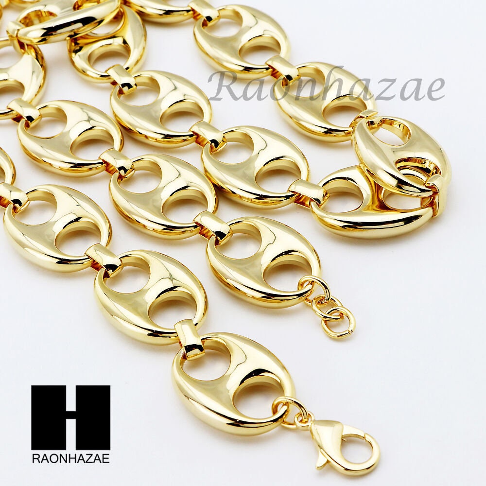 Gold plated gucci link chain store