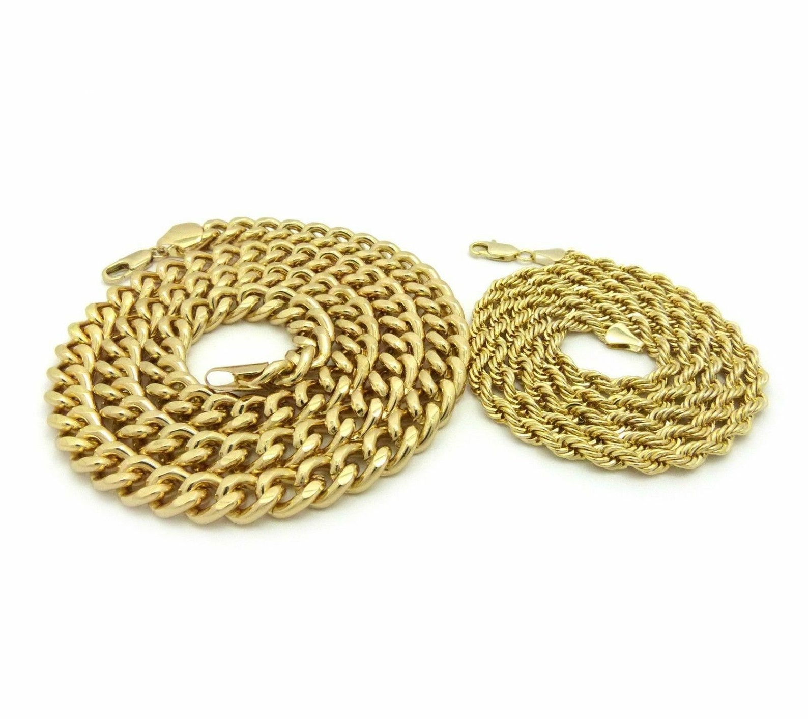 Men Hip Hop Rapper Style Gold Hollow 30 Rope Chain Cuban | Etsy