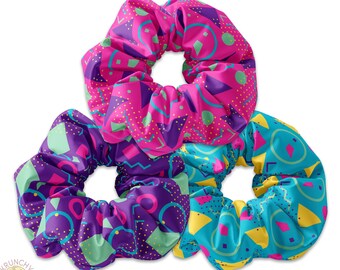 80 s Memphis Style Pattern Scrunchie Collection Memphis Scrunchys Retro Scrunchies Colorful Memphis Design Hair Scrunchies 80s Scrunchy Etsy Finland