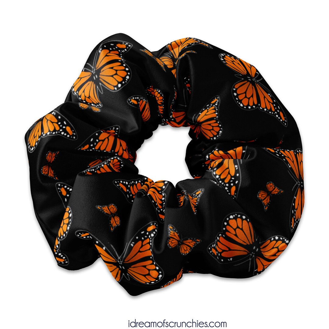 Monarch Butterfly Scrunchie Hair Ties, Butterfly Scrunchy Hair ...