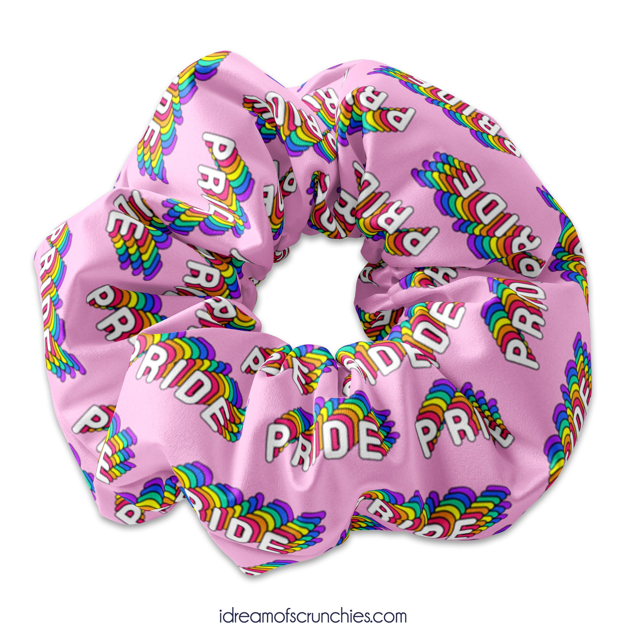 Rainbow Retro Pride Text Scrunchie Hair Tie, Pride Scrunchys, Pride ...