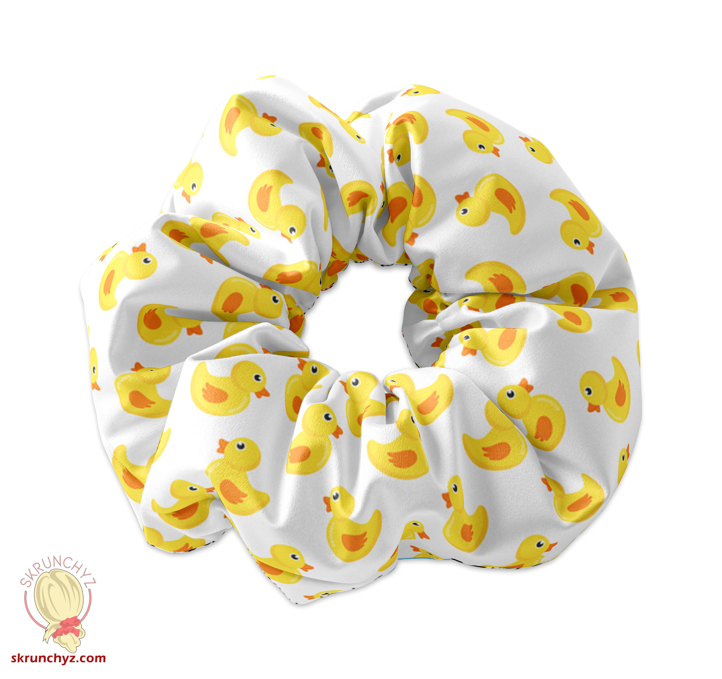 Cute Rubber Ducky Scrunchie Hair Tie, Rubber Duckies Scrunchies, Duck ...