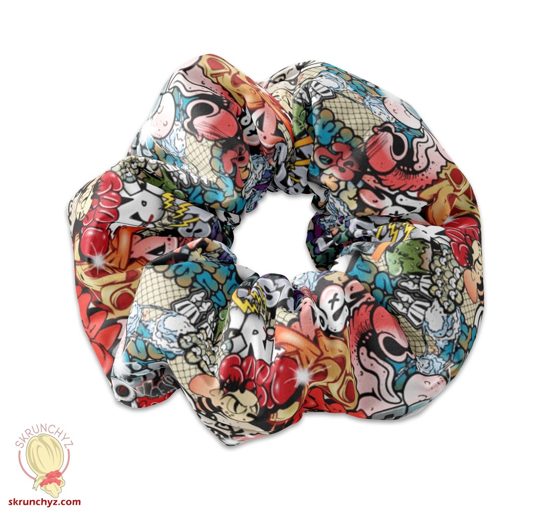 Street Art Graffiti Scrunchie Hair Tie, Street-art Spray Paint Scrunchy ...