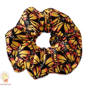 Monarch Butterfly Wings Repeating Pattern Scrunchie Hair Tie, Monarch ...