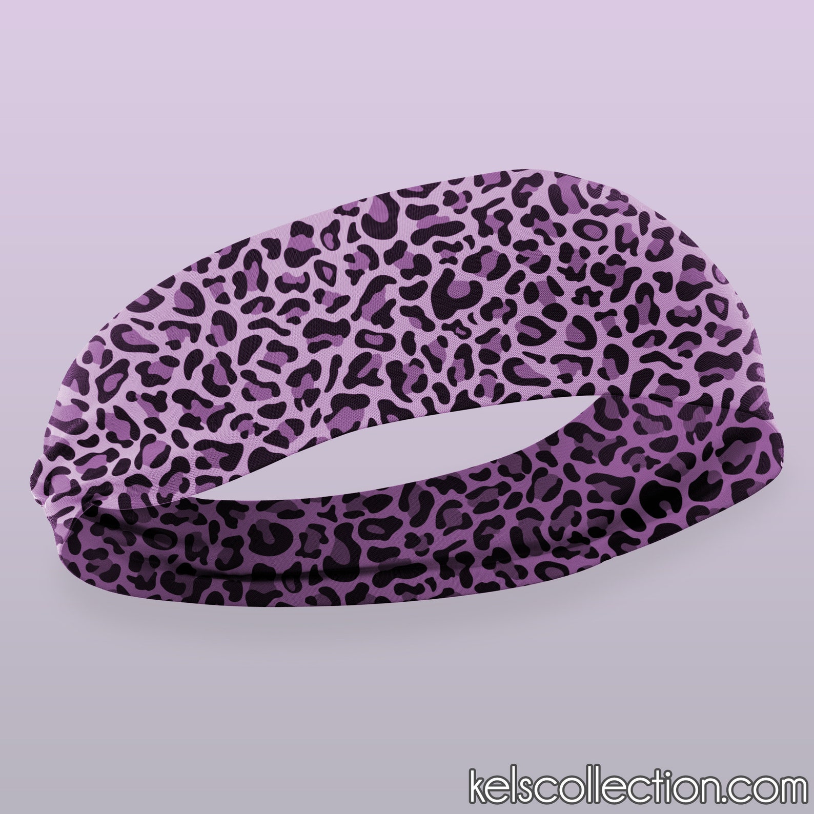 Leopard Print Stretchy Headband - Purple Leopard - Coral Leopard ...