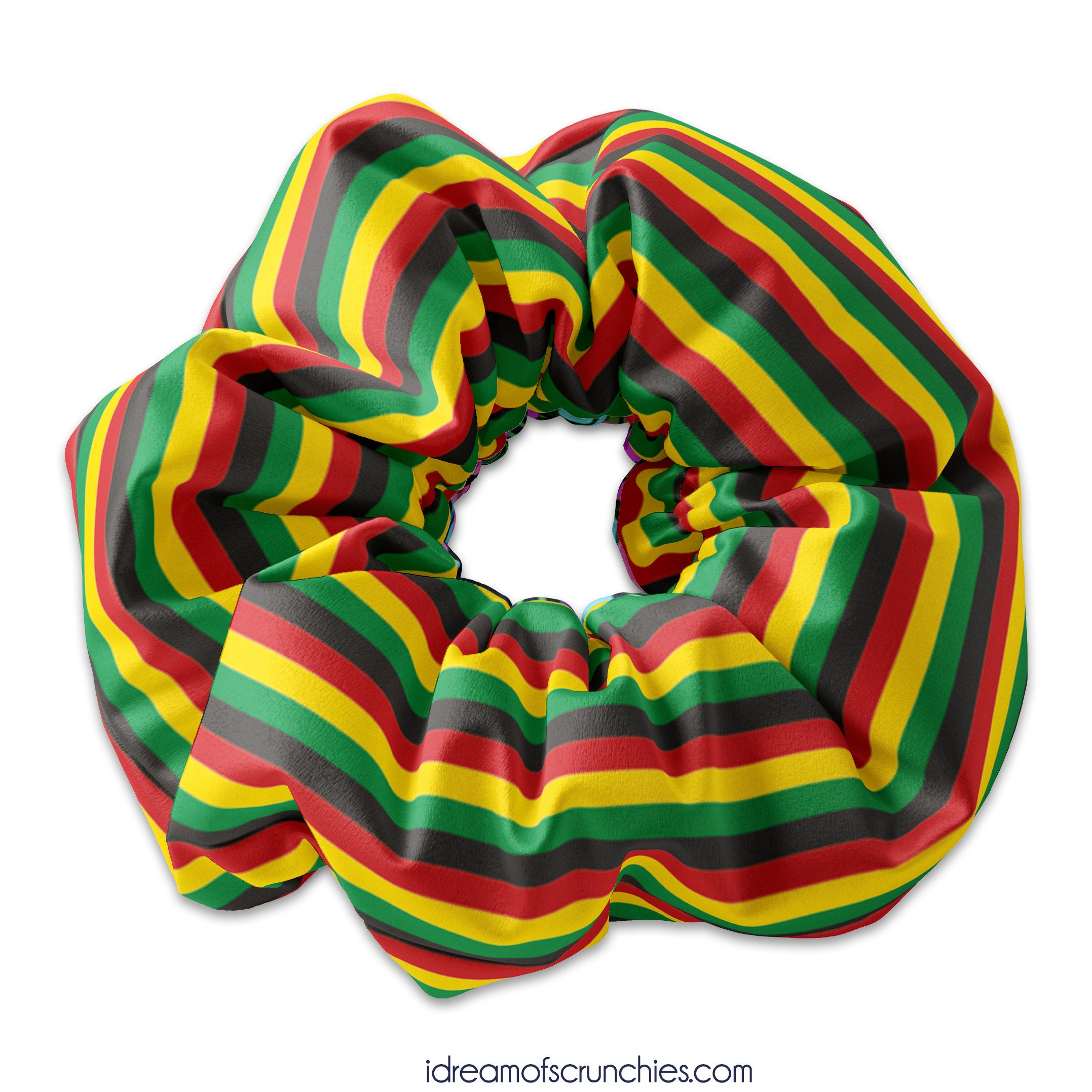 Rastafarian Jamaican Inspired Scrunchie Hair Ties, Rasta Scrunchys Hair ...