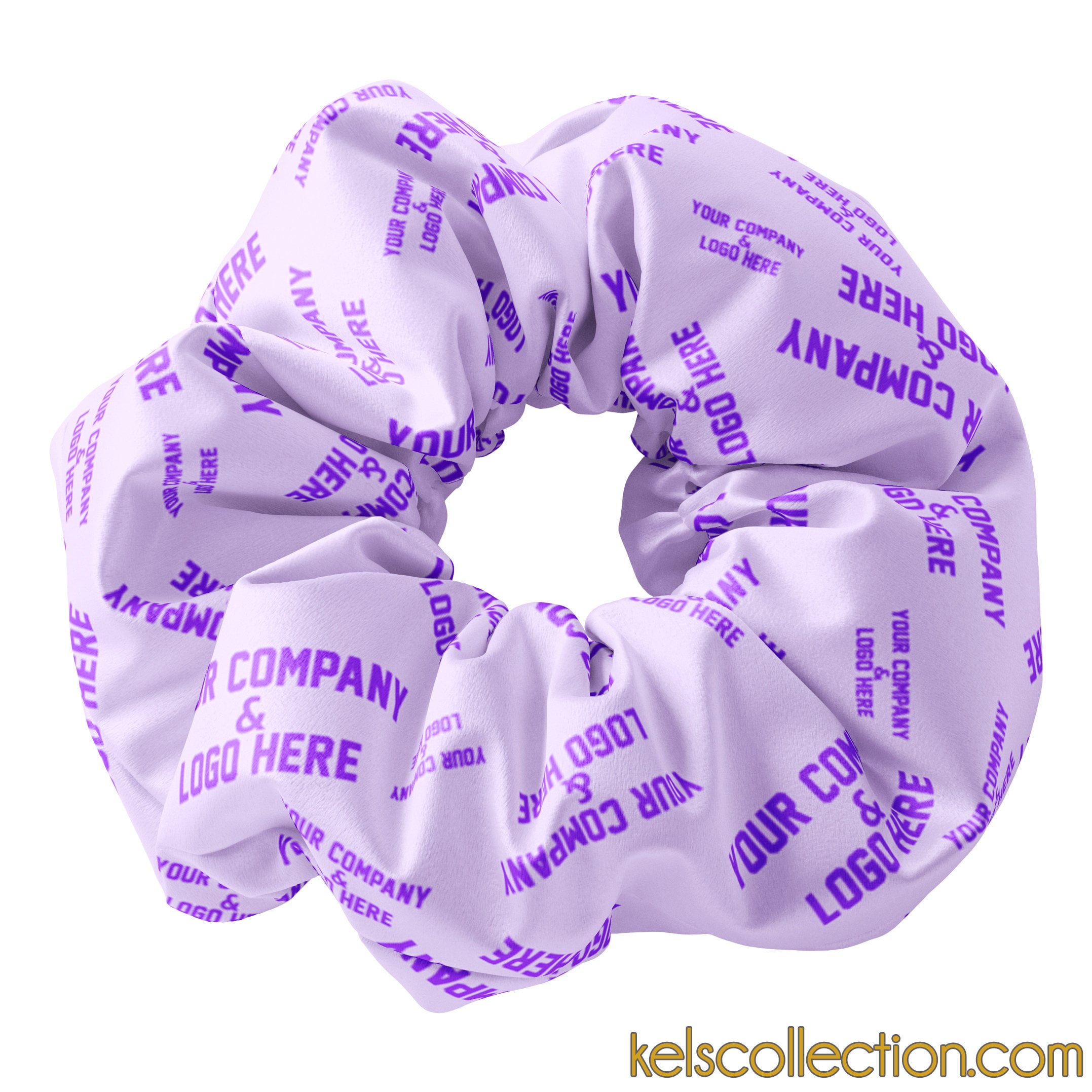 Custom Company Branded Scrunchie Hair Tie, Your Logo, Company Name and ...