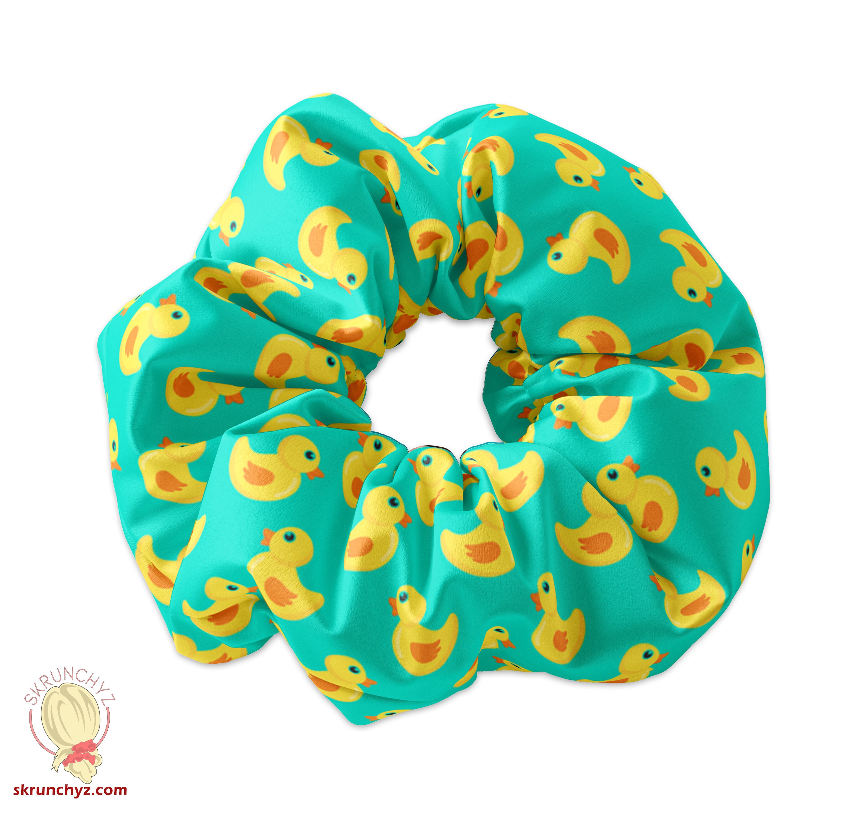 Cute Rubber Ducky Scrunchie Hair Tie, Rubber Duckies Scrunchies, Duck ...