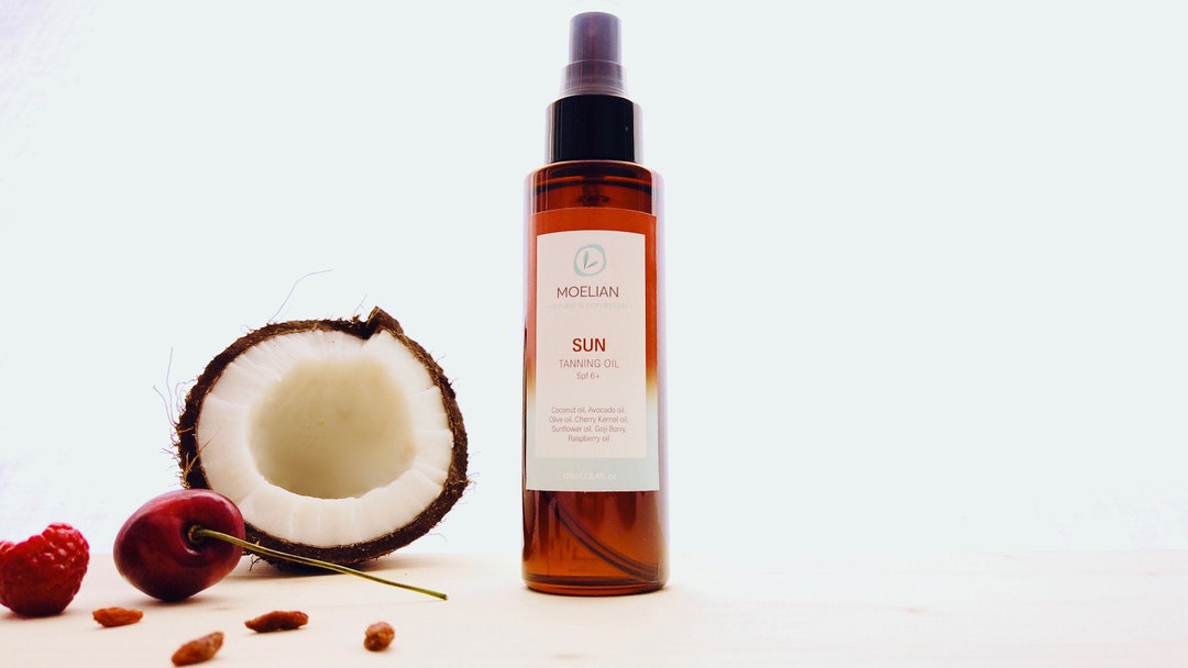 Sun Tan Oil, Coconut Golden Tanning Oil, Tropical Sun Bronzer, Vegan ...