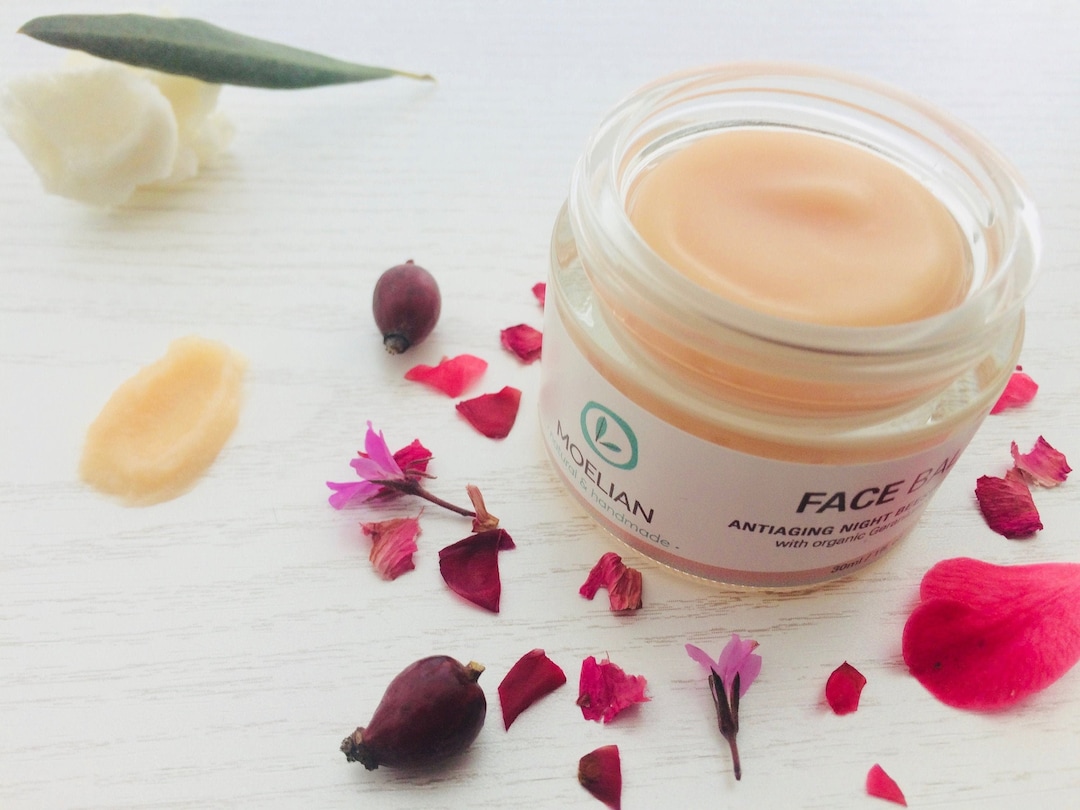 Night Face Cream, Organic Rose Face Balm, Geranium Night Cream ...