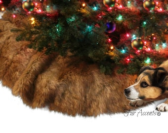 Premium Faux Fur Garland Swag Fireplace Mantle Decor Christmas Tree ...