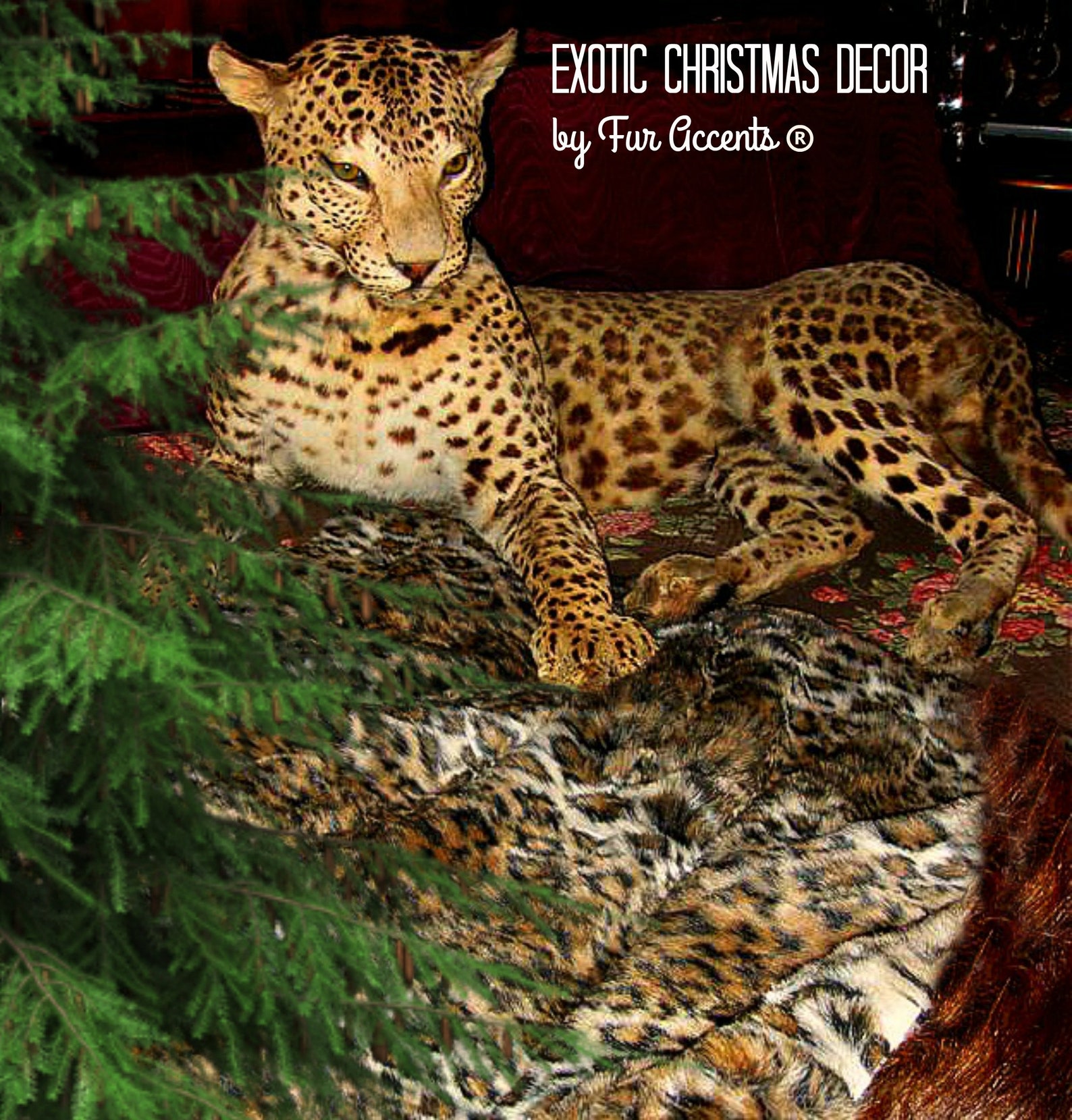 Soft Faux Fur Leopard Print Christmas Tree Skirt - Etsy