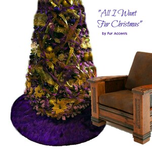 Soft Faux Fur Tree Skirt Thick Round Shaggy White Pink - Etsy