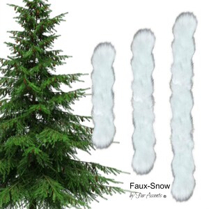 Faux Fur Snow Drifts, Faux-snow Strips- Christmas Tree Garland ...