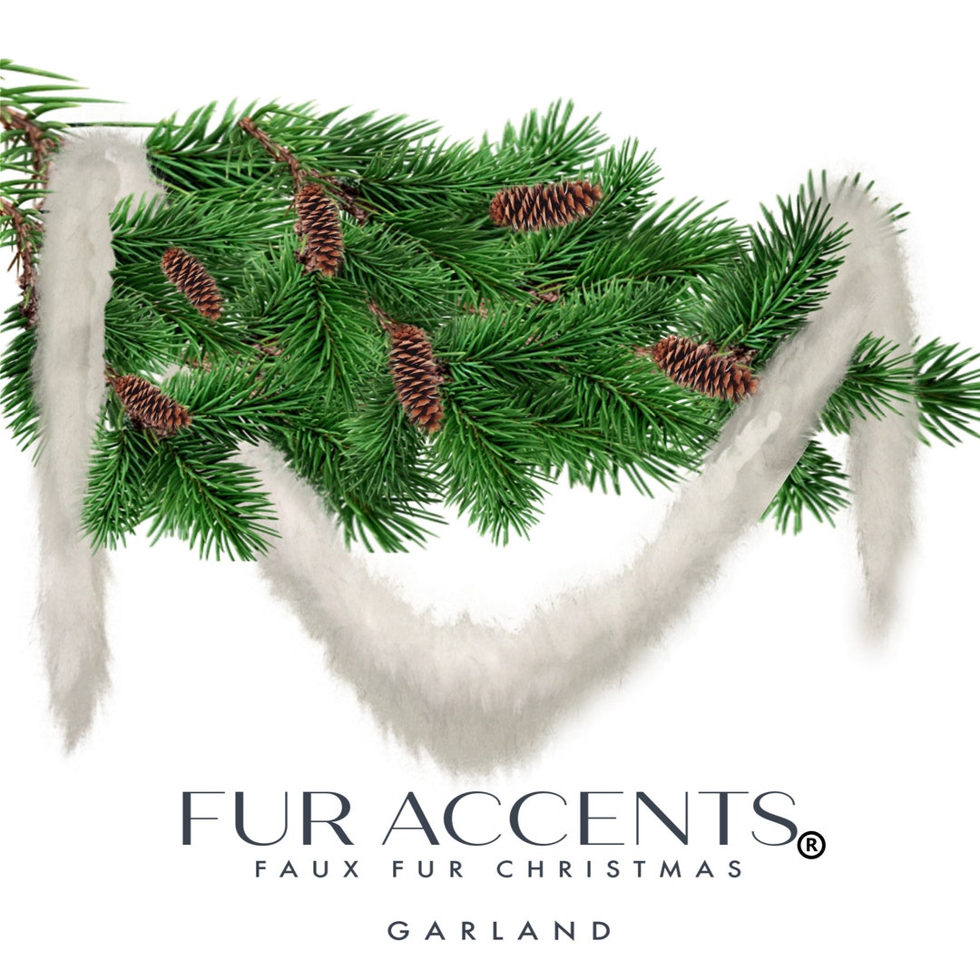 Handmade Shag Faux Fur Christmas Garland - White Holiday Decor - Etsy