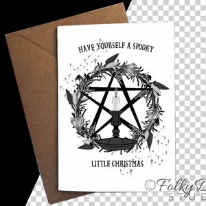 Spooky Christmas Card, Creepy Christmas, Witchy Christmas Card, Pagan ...