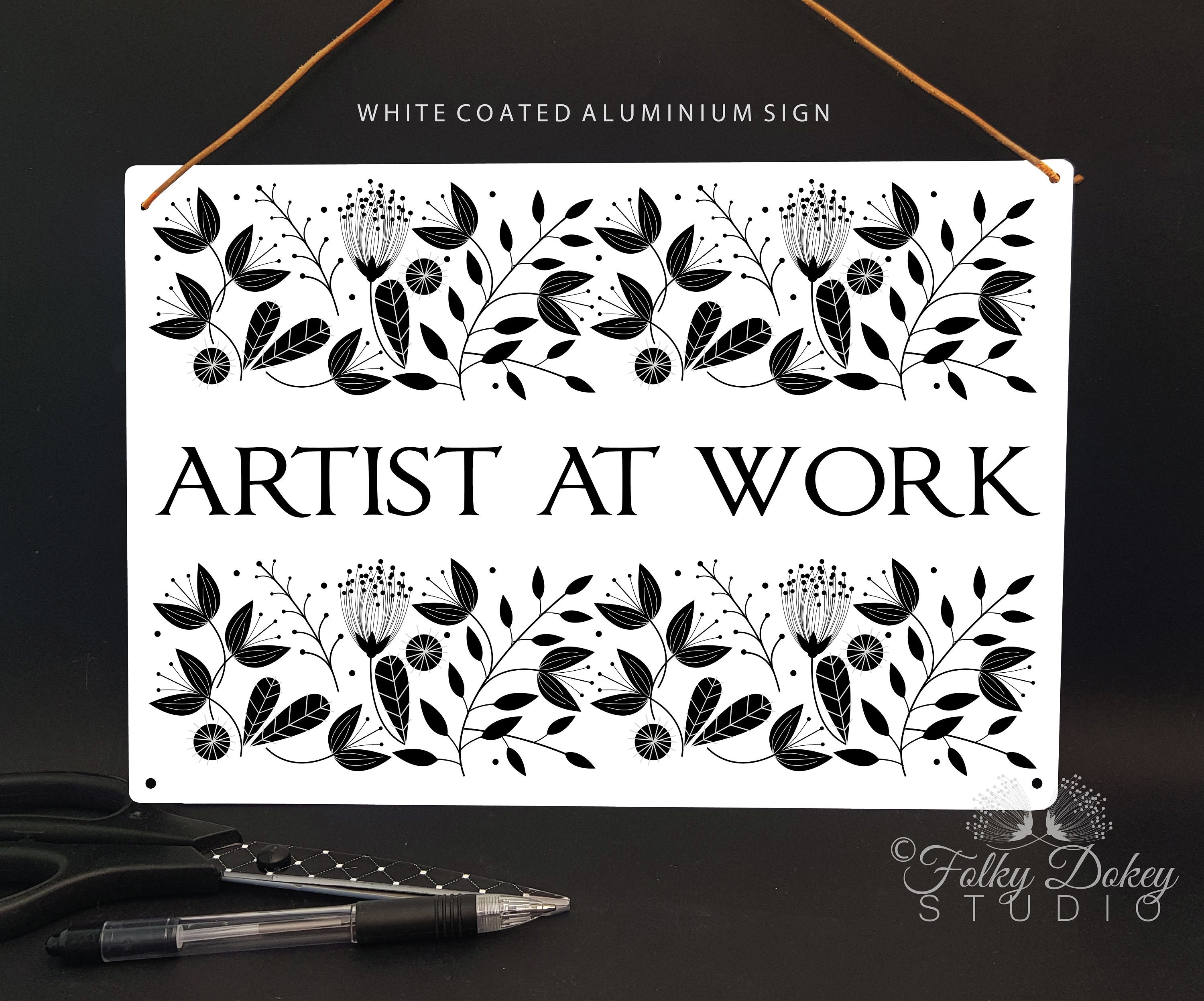 Artist At Work Sign