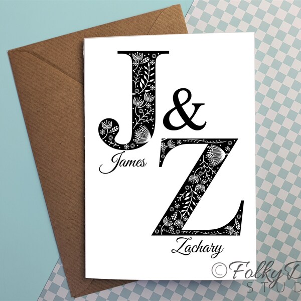 Wedding Anniversary Same Sex Card Etsy Uk 6982