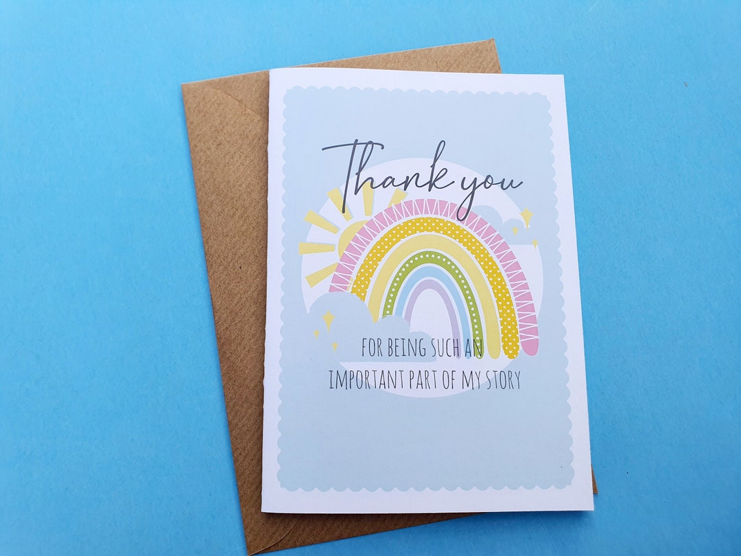 Thank You Teacher Rainbow Teacher Leaving Card for End of Term - Etsy