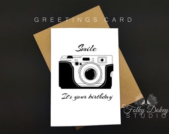 Camera Birthday Card | Etsy