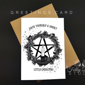Spooky Christmas Card, Creepy Christmas, Witchy Christmas Card, Pagan ...