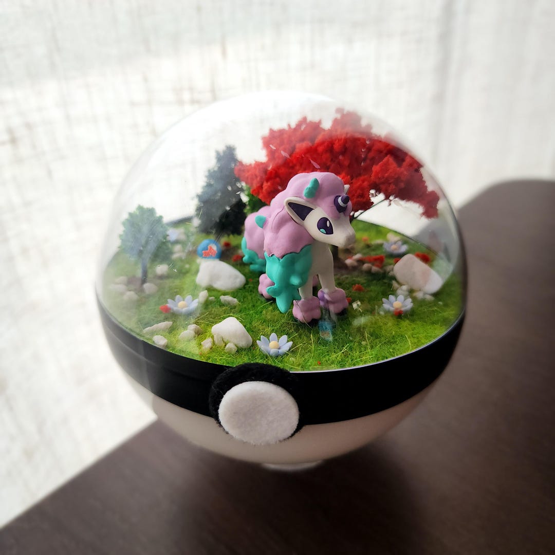 Prairie Pokeball Terrarium/ Diorama 12cm (various Models) - Etsy