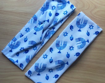 Mommy and Me Headbands, Hanukkah, Top Knot Headband, Knotted Headband ...
