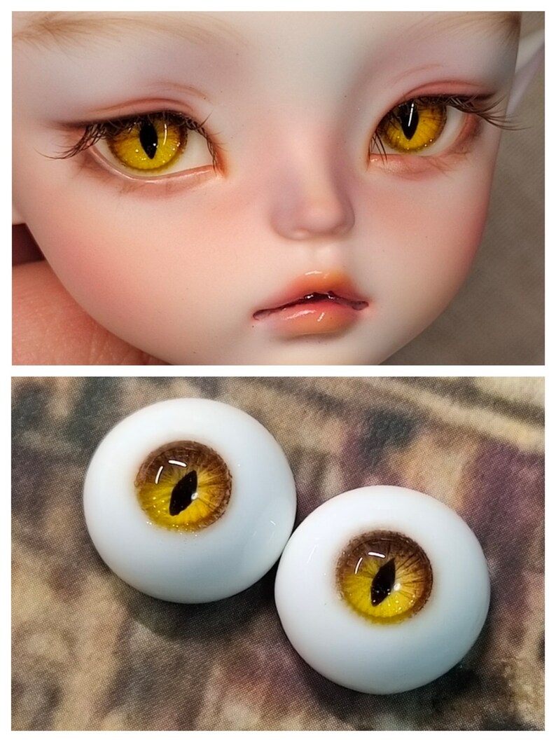 BJD Doll Eyes, Resin Eyes for Ball Joint Doll, Realistic BJD Eyes,10mm ...