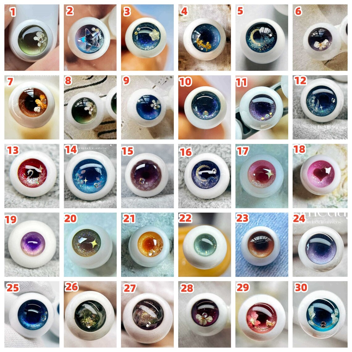Eyes for Bjd Doll Art Doll, Safety Eyes Craft Eyes Toy Eyes 10mm 12mm ...