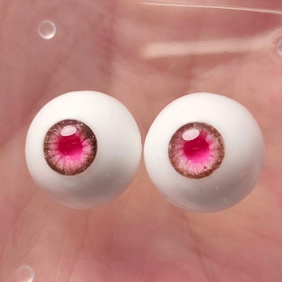BJD Pink Shining Resin Eyes: Hand-carved Doll Eyes 8-20mm - Etsy