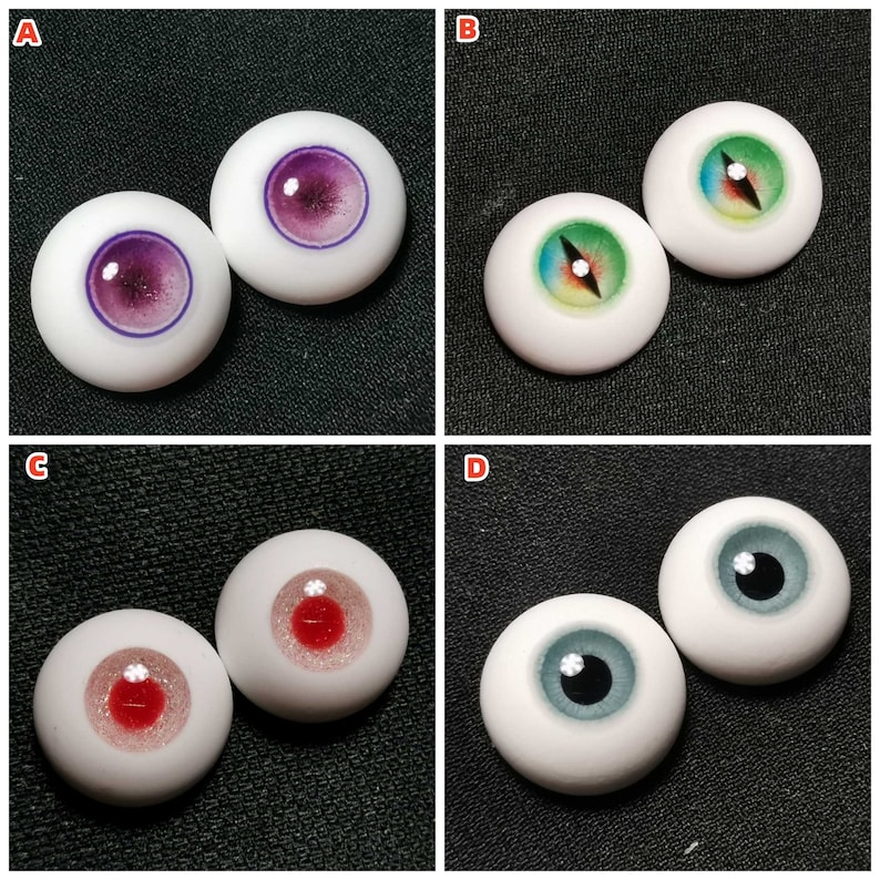 Resin BJD Ball Jointed Doll Eyes Realistic Bjd Eyes 8mm 10mm 12mm 14mm ...