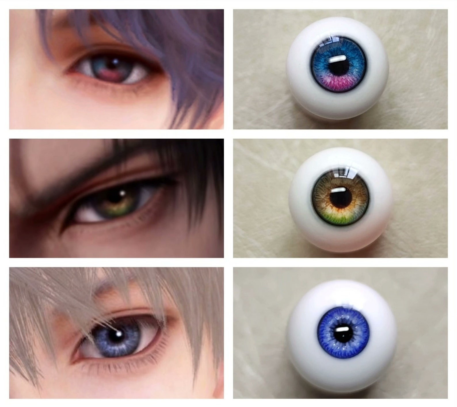 Custom Size Realistic Doll Eyes,1/3 1/4 1/6 BJD Eyes,doll Eyes,resin ...