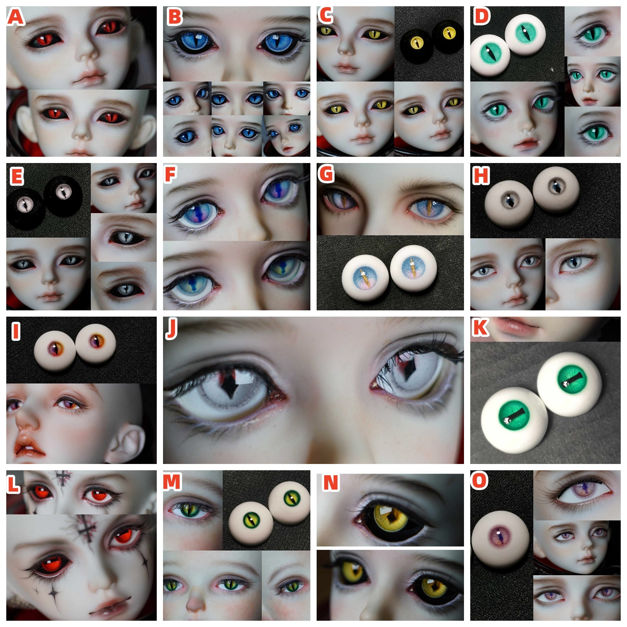 BJD Resin Doll Eyes for 1/3 1/4 1/6 BJD Doll Like Yosd/msd/minifee/sd13/sd17 Doll,safety Eyes ...