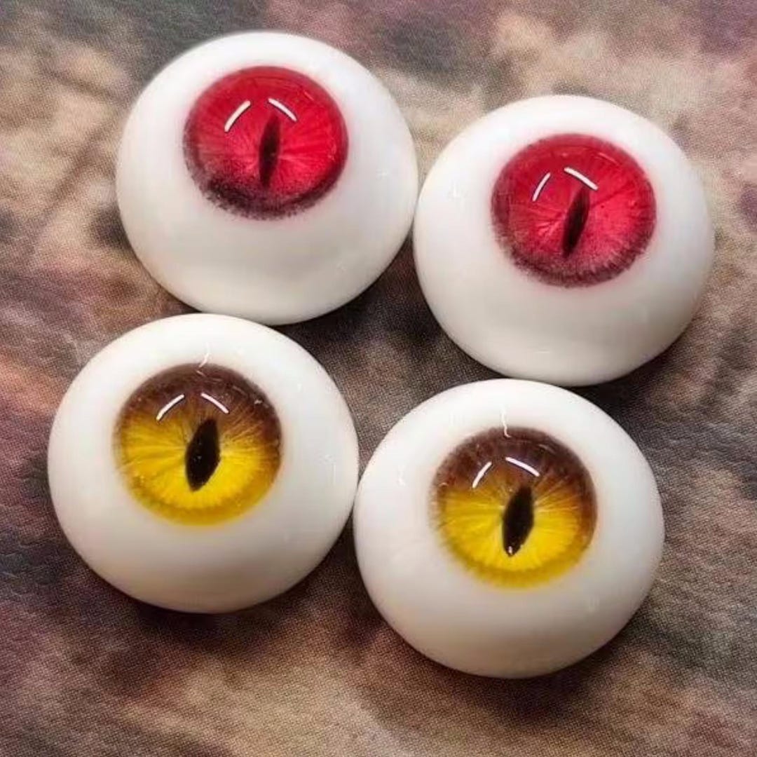 BJD Doll Eyes, Resin Eyes for Ball Joint Doll, Realistic BJD Eyes,10mm ...