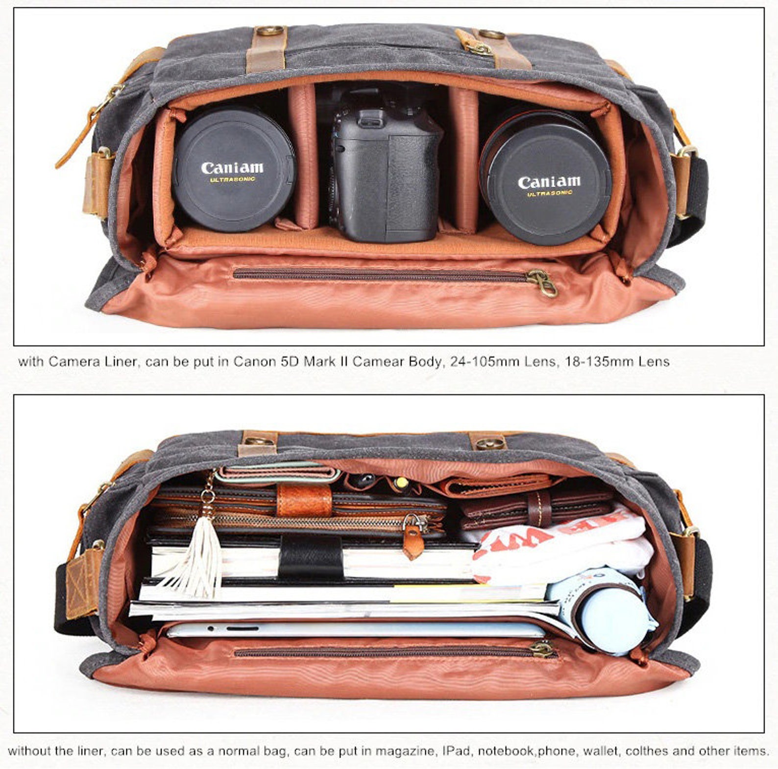 Camera Messenger Bag/cross Body Bag/waterproof Camera - Etsy