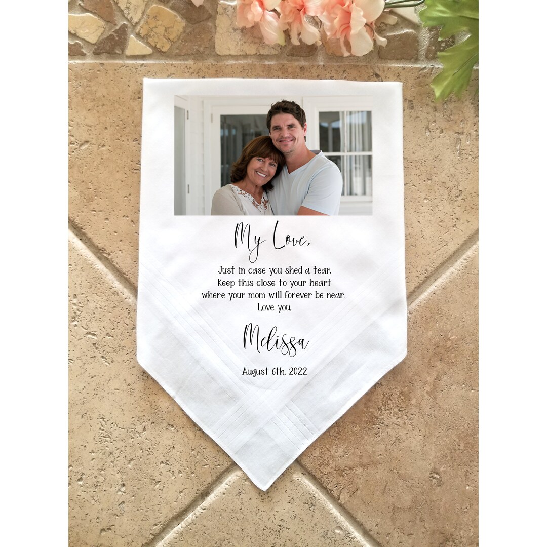 Wedding Handkerchief for the Groom From the Bride With Photo - Etsy