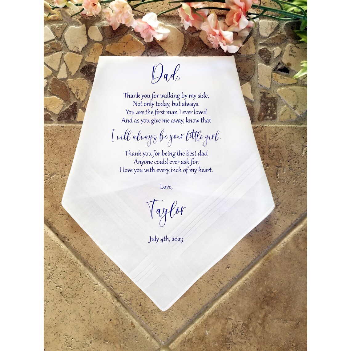 Father of the Bride Handkerchief From the Bride Wedding - Etsy