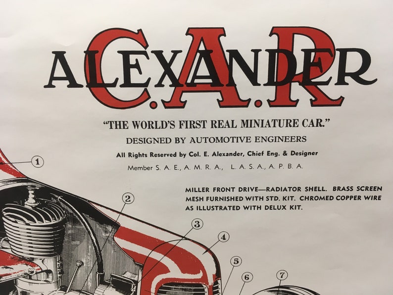1939 Alexander Tether Car Advertisement Reproduction Poster Print - Etsy