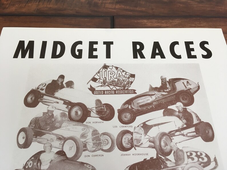1956 Gardena Stadium Midget Racing Reproduction Poster Print - Etsy