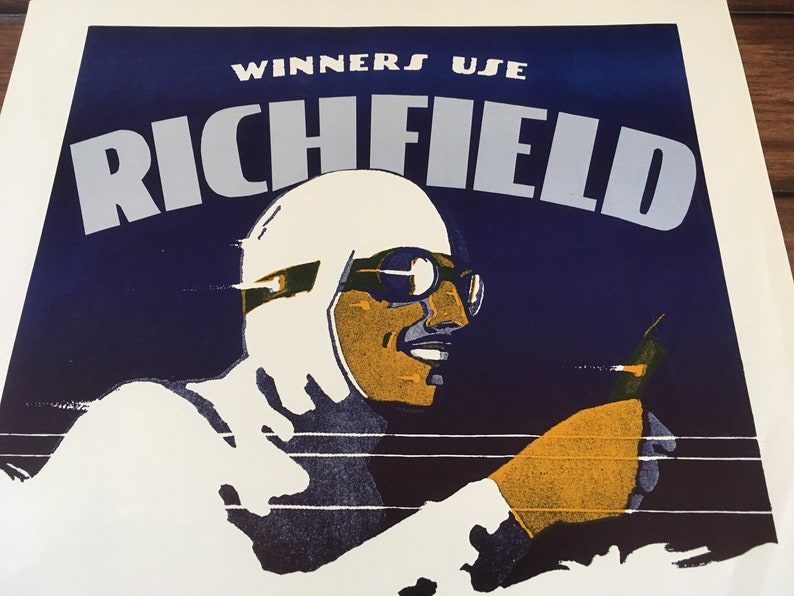 1933 Richfield Oil Gasoline Advertisement Reproduction Poster Print - Etsy